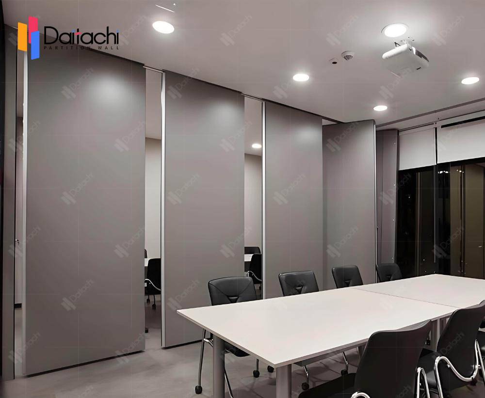 Modern Office Semi-Automatic Sliding Room Partition Wall Acoustic ...